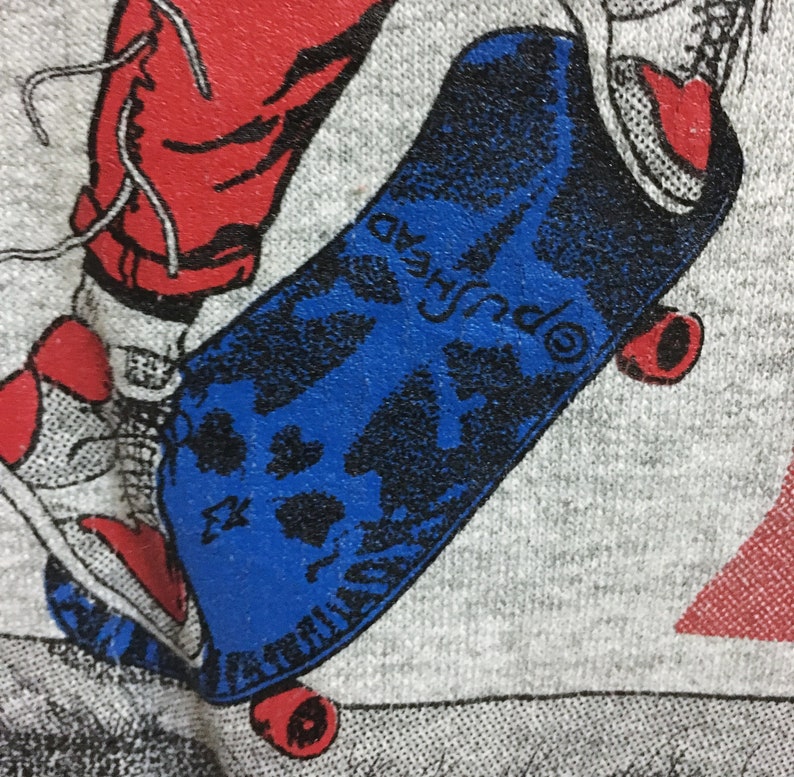 Vintage THRASHER PUSHEAD Skateboard Magazine Punk Art Sweatshirt T ...