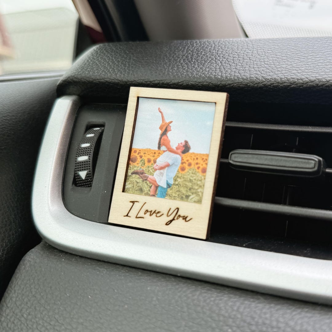 Personalized Photo Vent Clip Diffuser | Custom Car Vent Clip With Photo ...