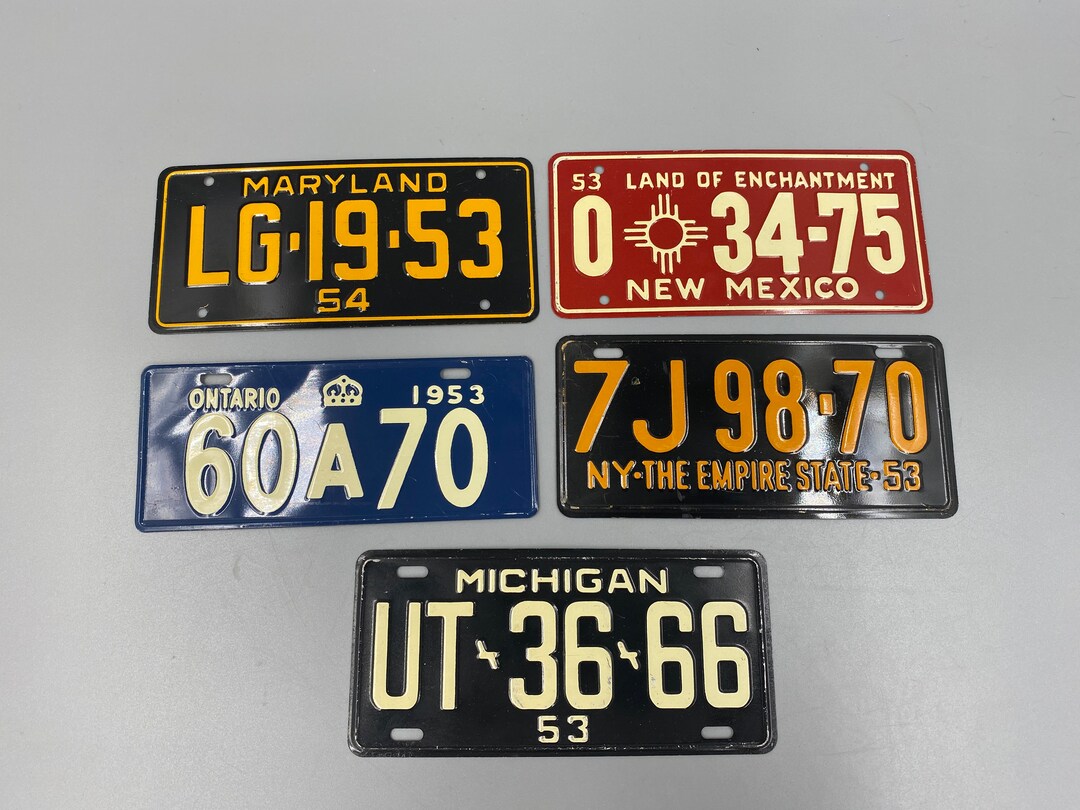 Bicycle Plates / Wheaties License Plates / 1950s General Mills ...