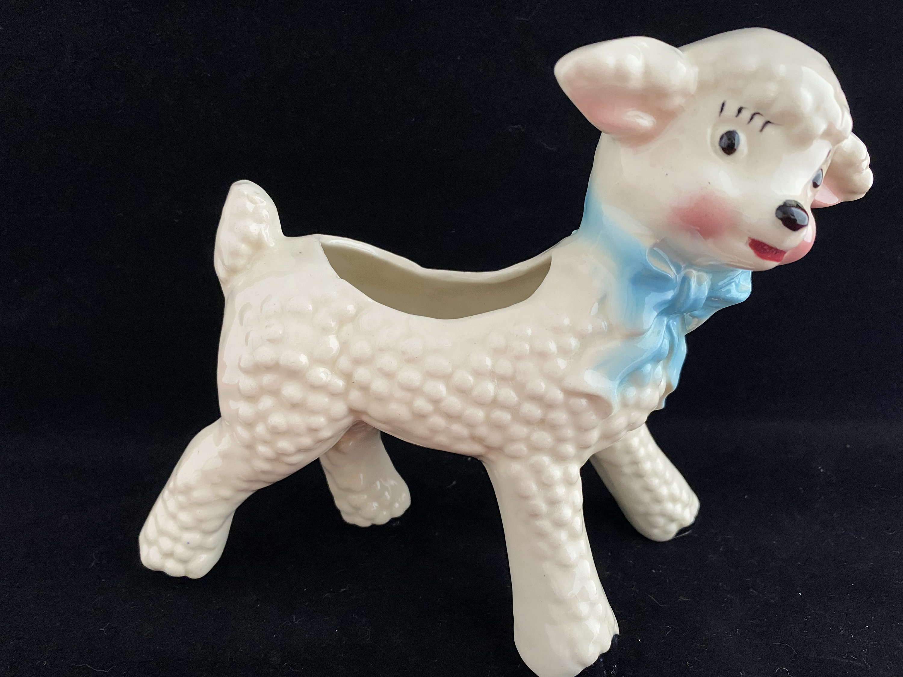 Vintage Lamb Planter Japan Ceramic Nursery Planter Mid Century Lamb ...