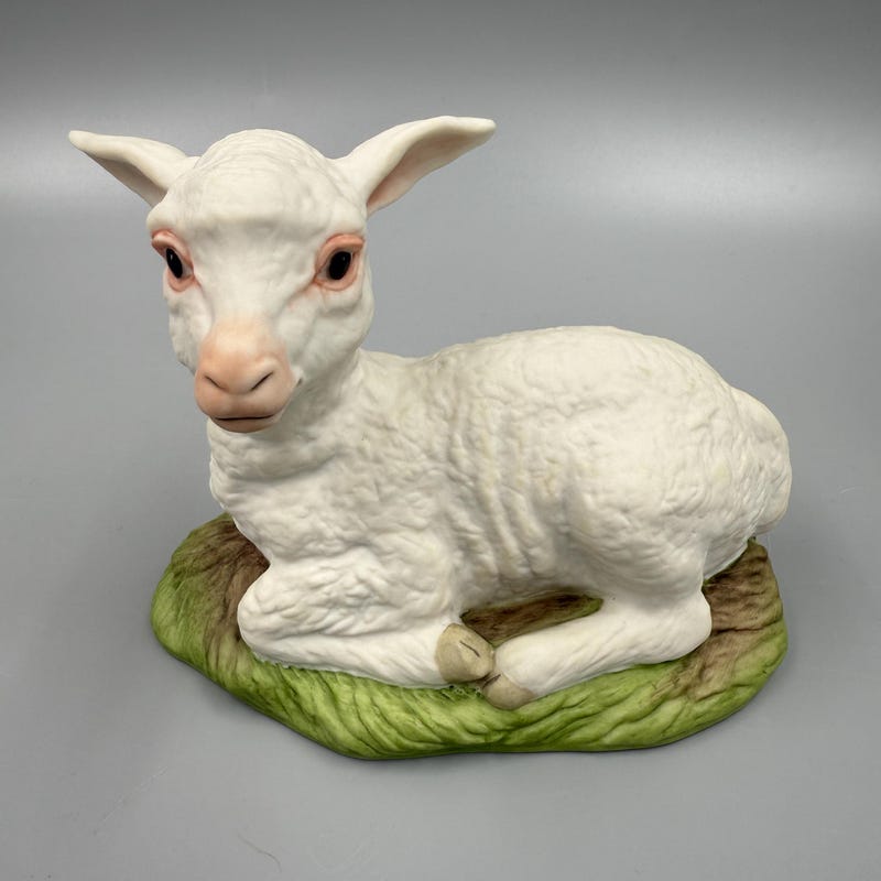 Porcelain Lamb Figurine - Etsy