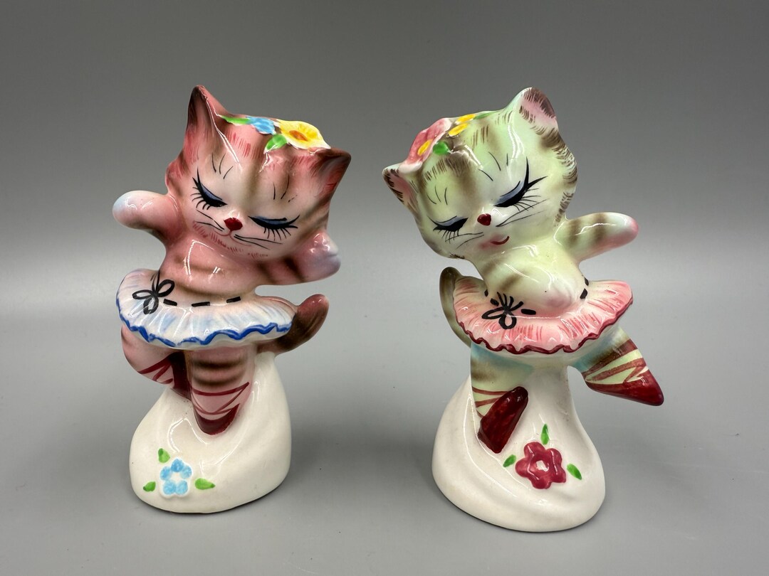 Vintage Japan / Japan Ballerina Cat Salt and Pepper Shaker Set ...