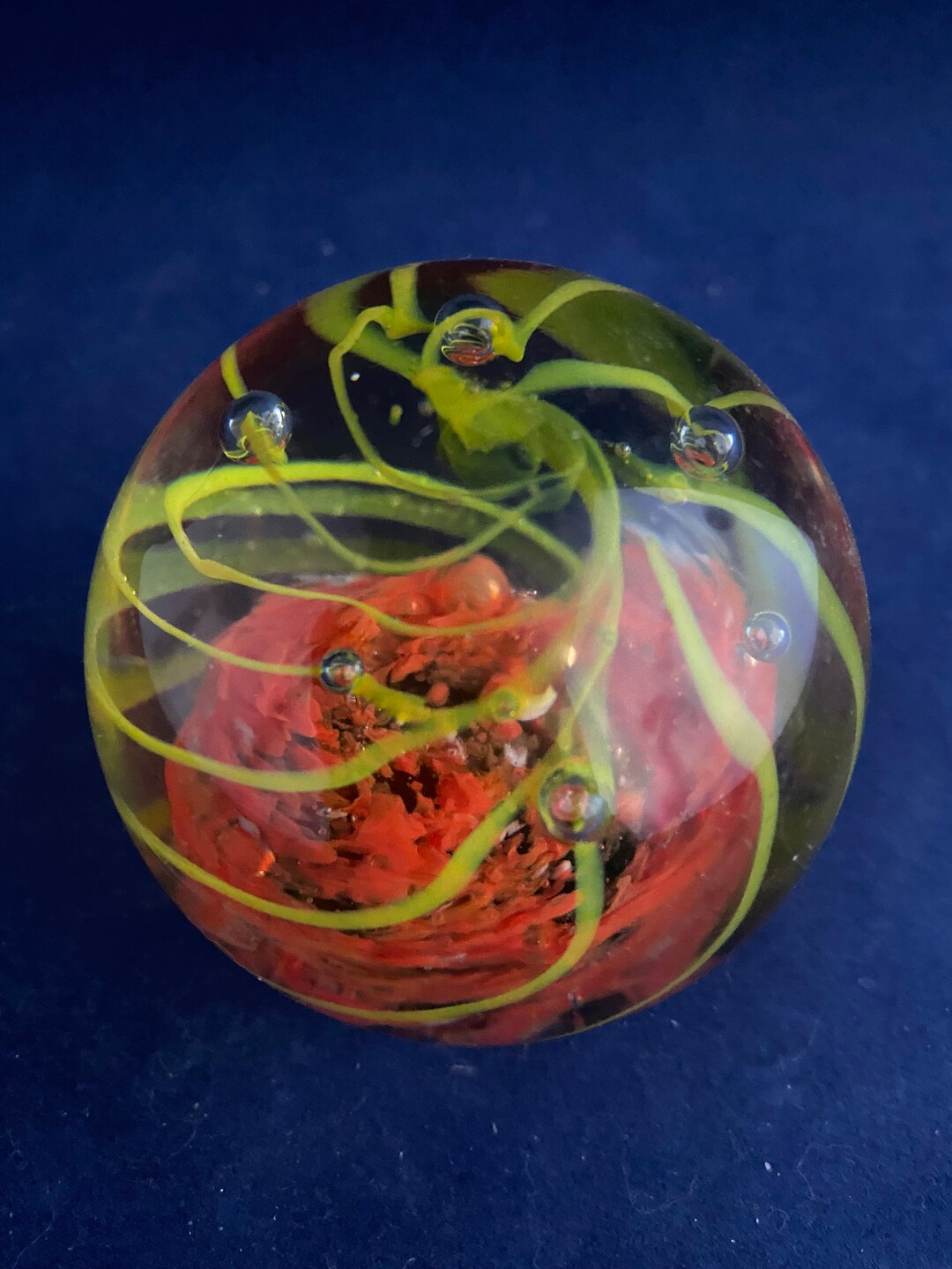 Paperweight/ Vintage Glass Paperweight / Handblown Art Glass ...