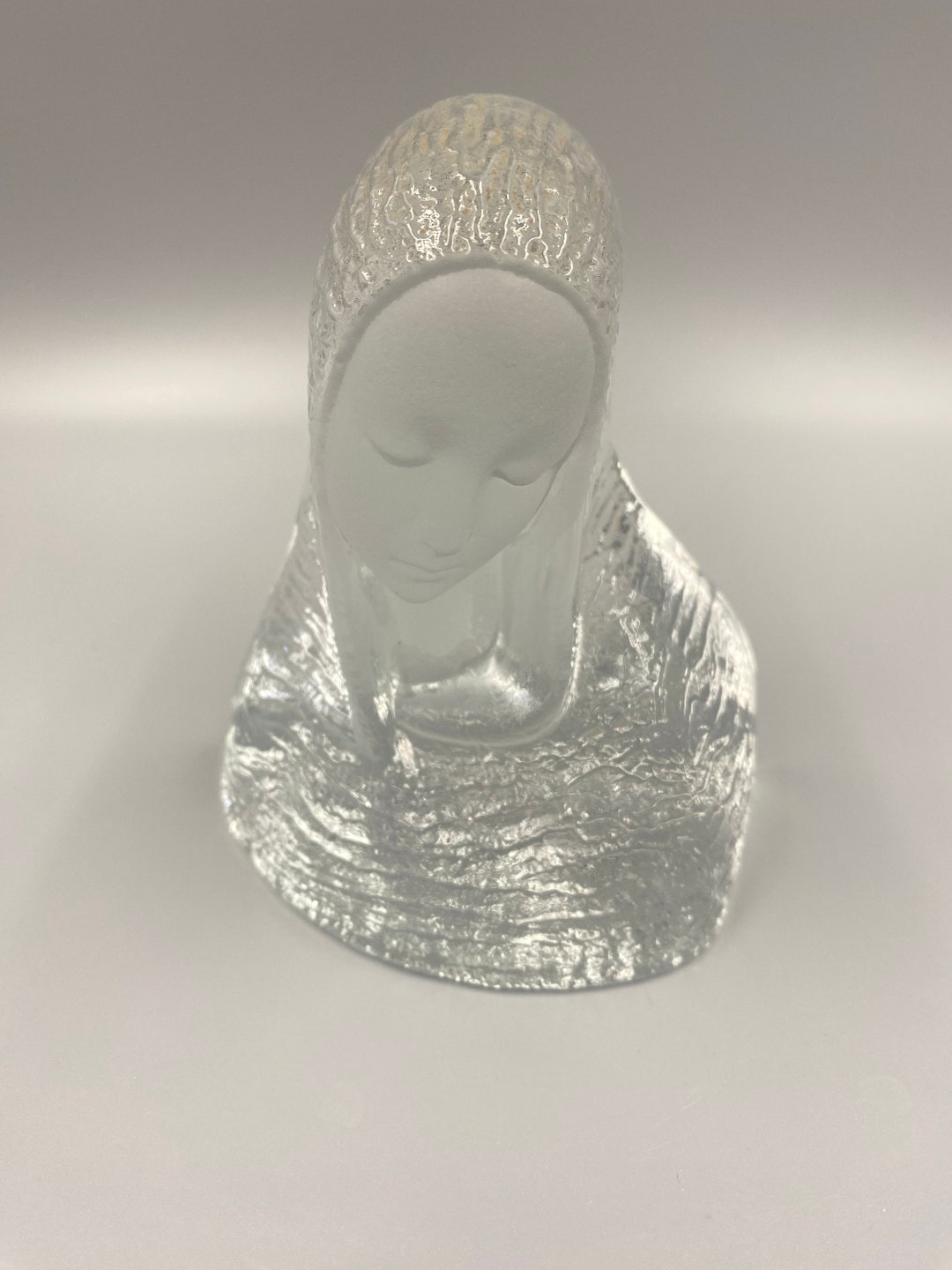 Viking Glass / Vintage Viking Glass / Viking Virgin Mary Sculpture ...