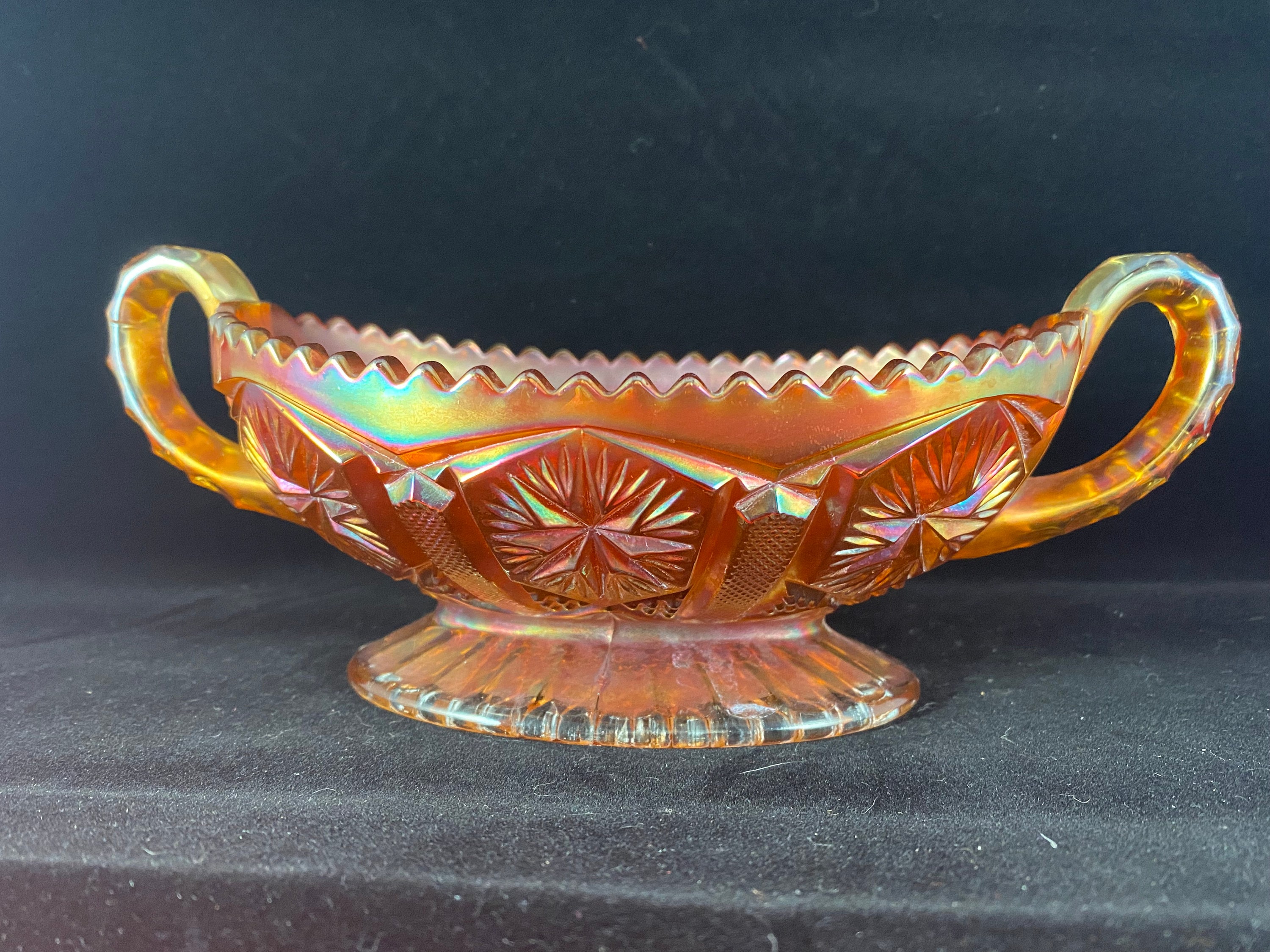 Carnival Glass / Imperial / Vintage Star and File Pattern Carnival ...
