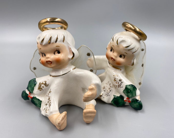 Lefton / Vintage Lefton / Vintage Christmas / Lefton Tulle Angel Candle ...