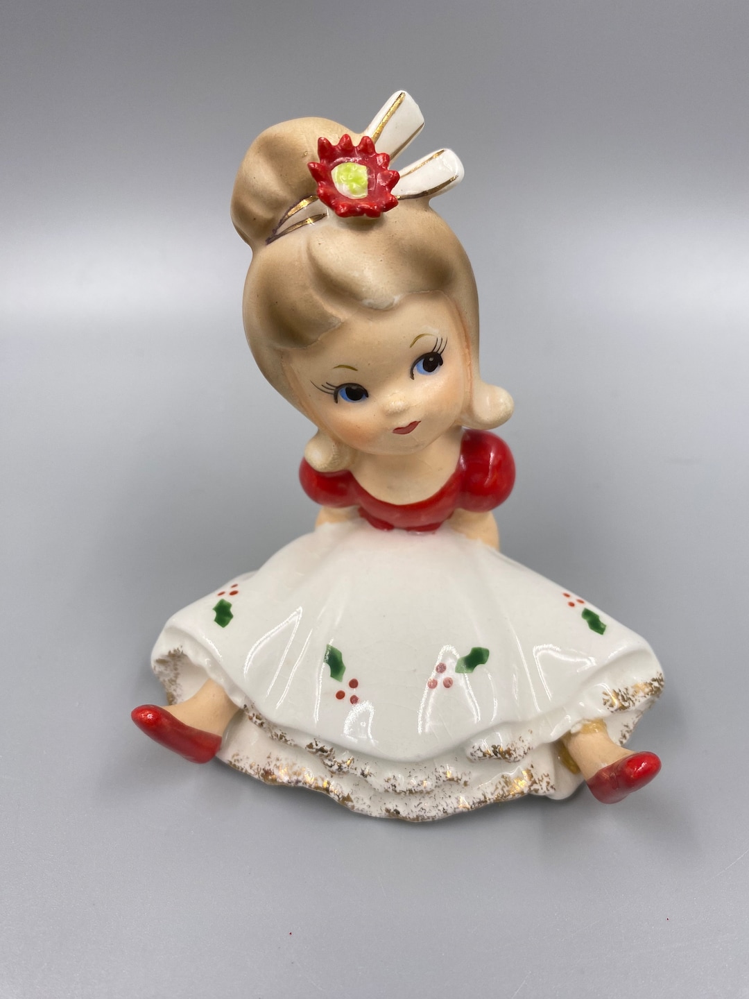 Napco / Vintage Napco / Napco Christmas December Poinsettia Girl Legs ...