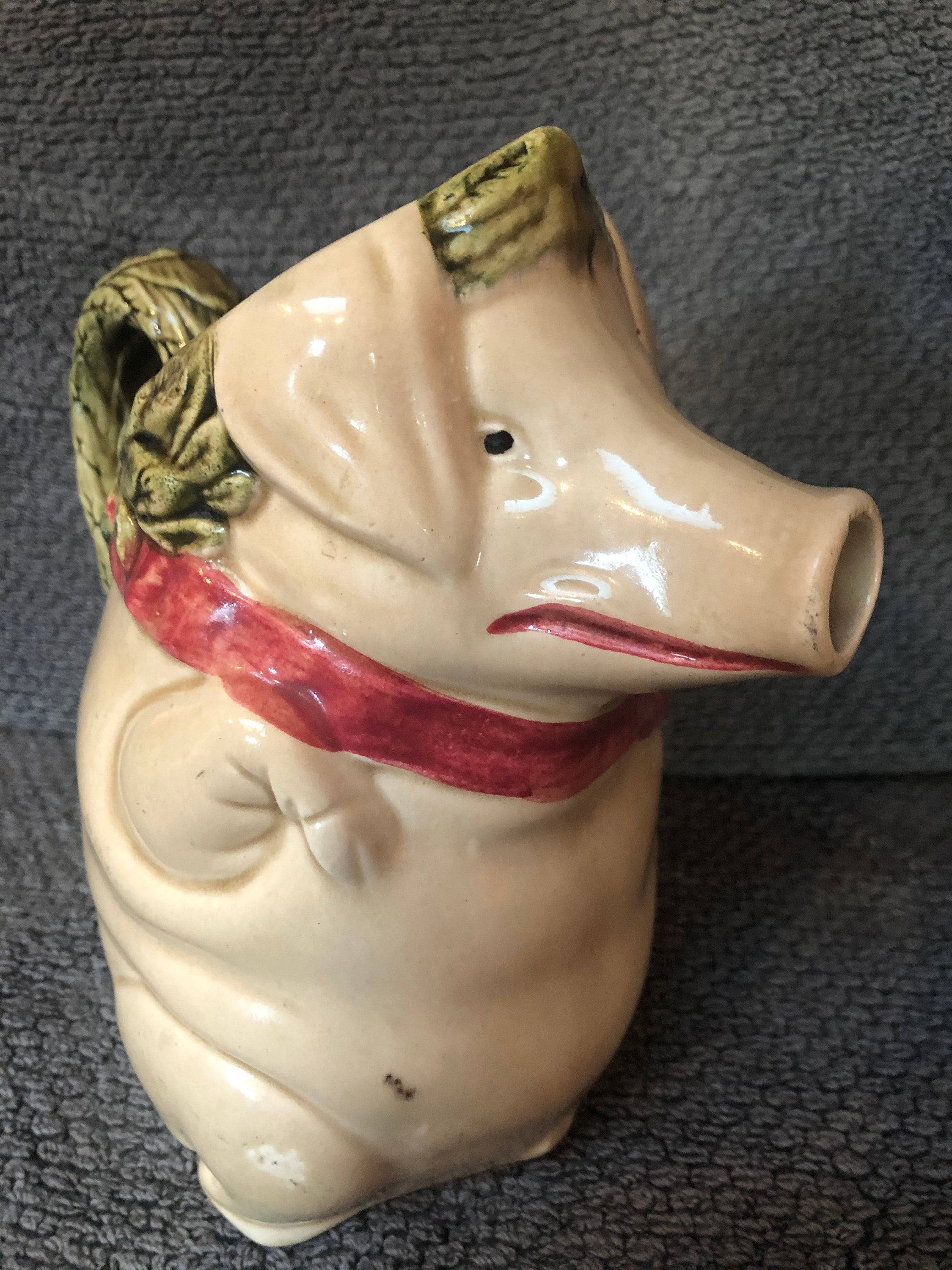 Majolica Pottery / Figural / Pig Pitcher / Milk Pitcher / | Etsy