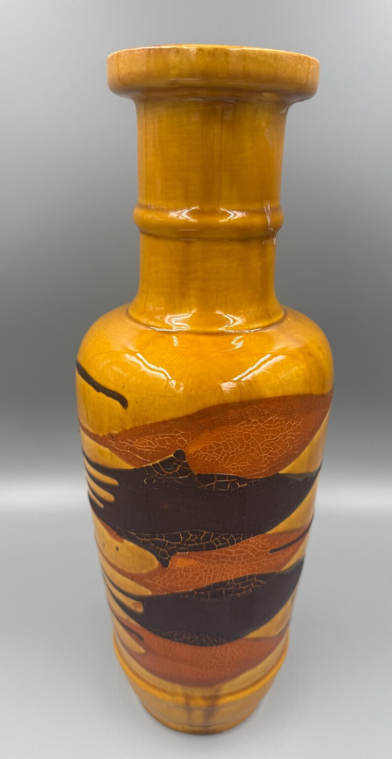 Vintage Royal Haeger Earth Wrap Vase 15 Inch MCM Drip Glaze Pottery ...