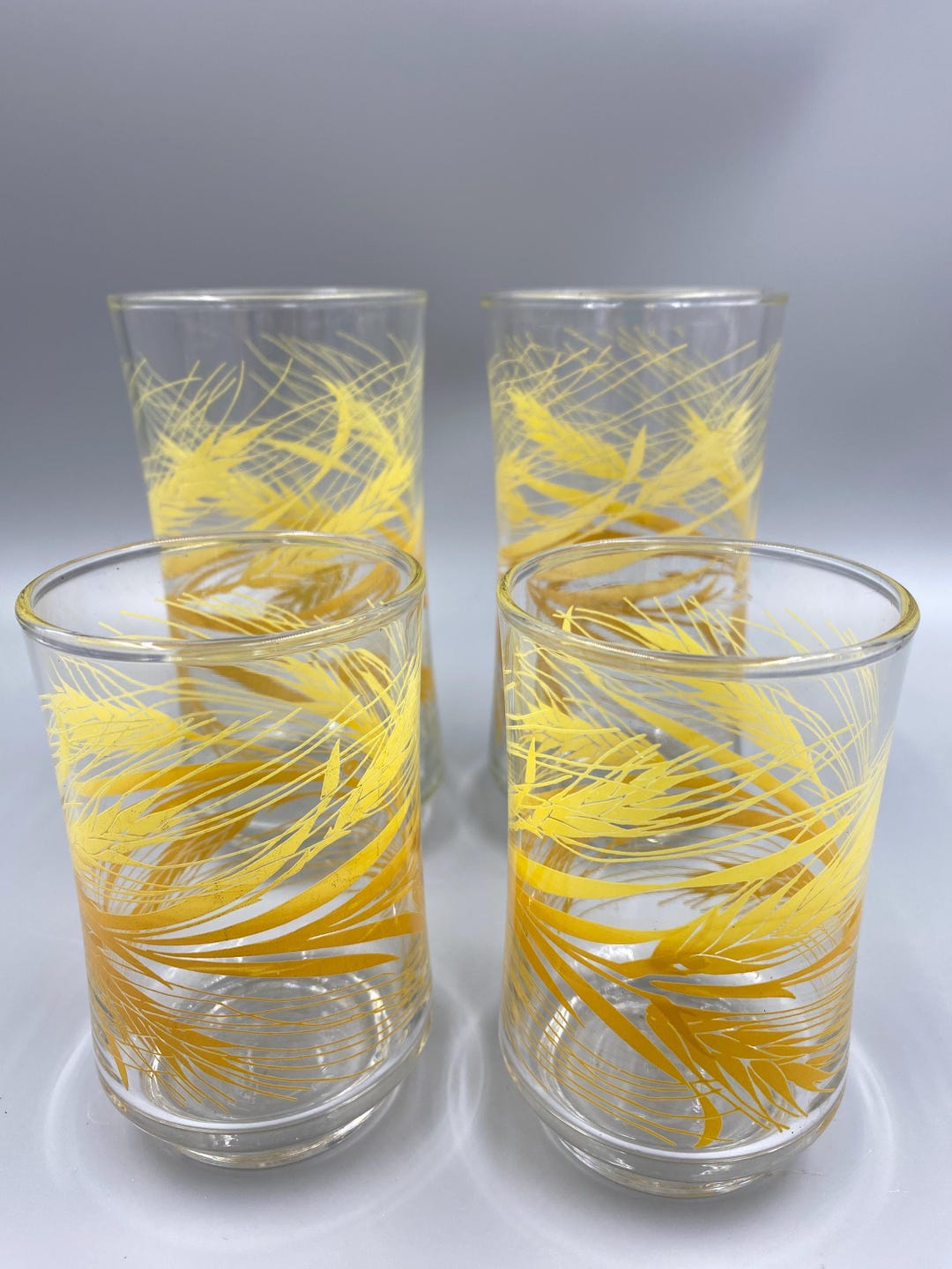 Libbey / Vintage Libbey Golden Wheat Pattern Drinking Glasses and Juice ...