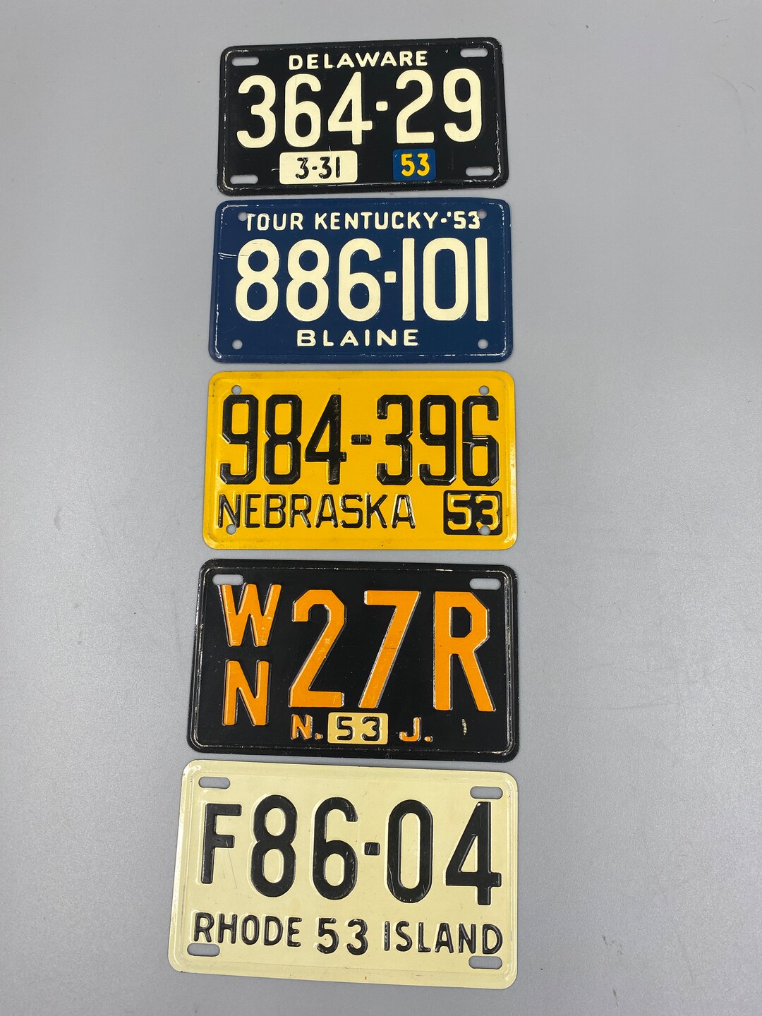 Bicycle Plates / Wheaties License Plates / 1950s General Mills ...