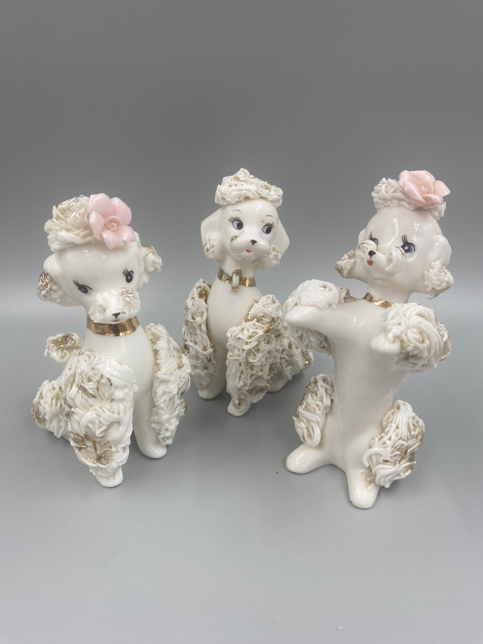 Poodle / Vintage Poodle / Mid Century Poodle With Spaghetti Trim ...