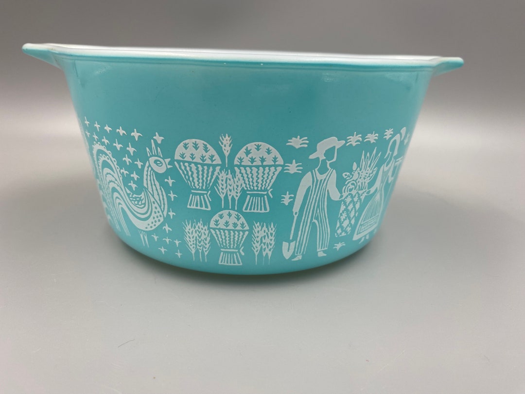 Pyrex / Vintage Pyrex / Pyrex Amish Butterprint 473 Turquoise With ...