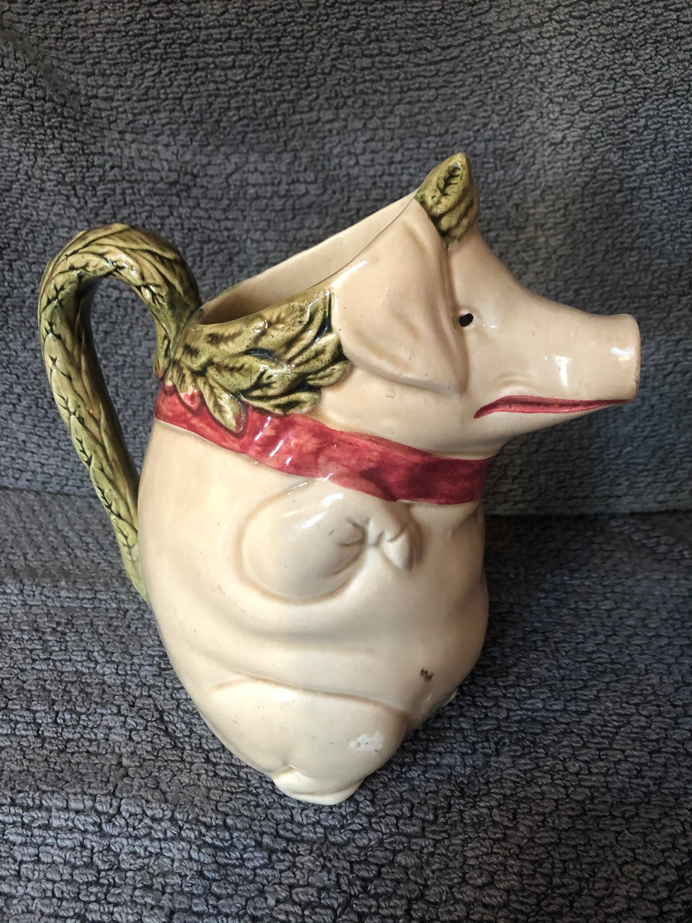 Majolica Pottery / Figural / Pig Pitcher / Milk Pitcher / | Etsy