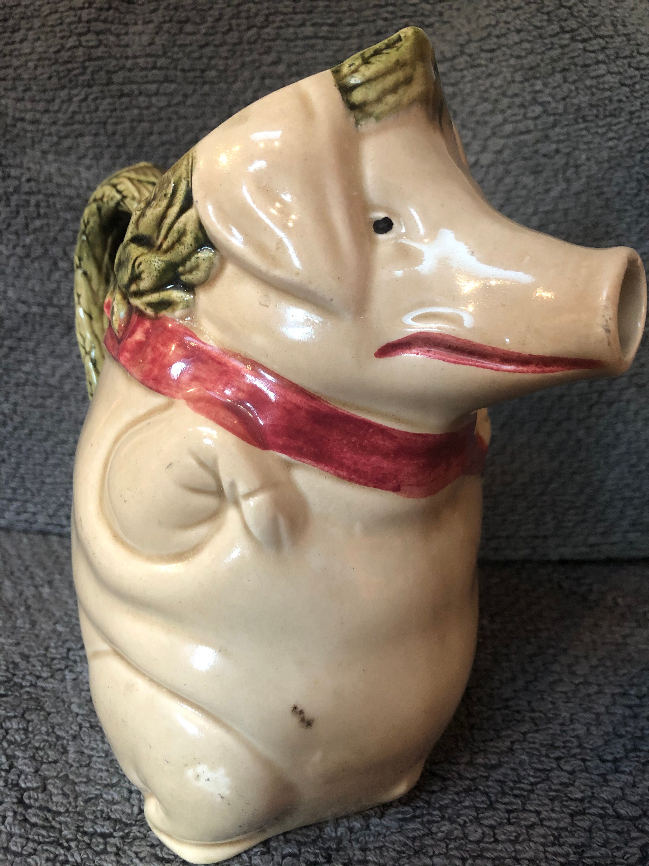 Majolica Pottery / Figural / Pig Pitcher / Milk Pitcher / | Etsy