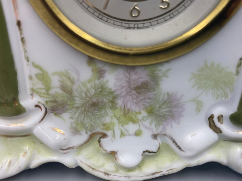Clock / Vintage Dresden Porcelain Mantel Clock / 1940s - Etsy