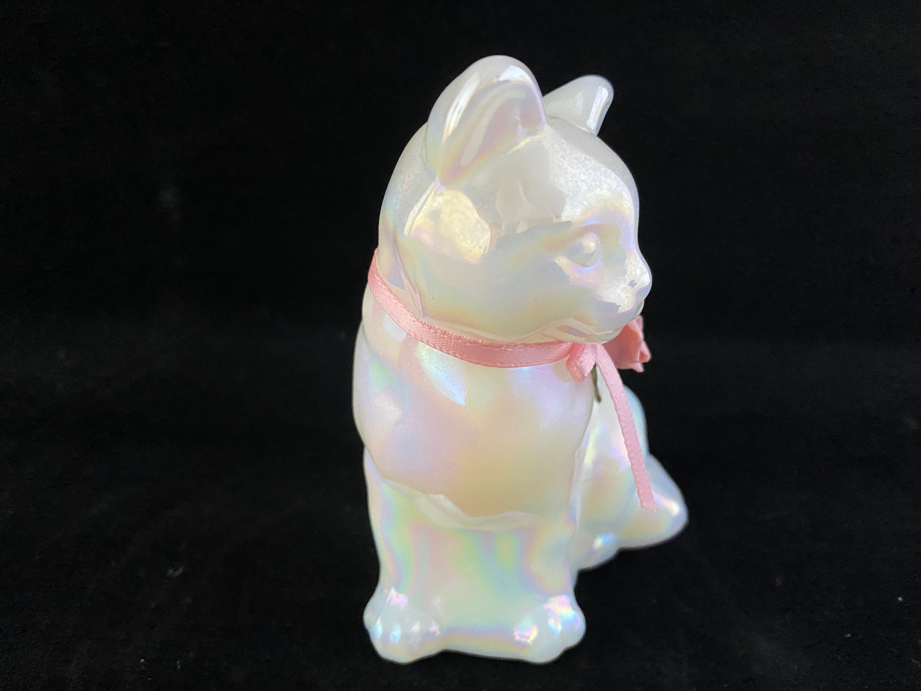 Fenton / Fenton Cat / Fenton Iridescent Cat Figurine / Vintage | Etsy