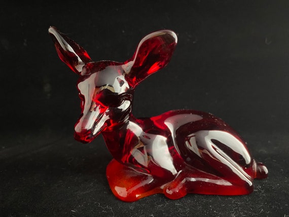 Fenton / Fenton Deer / Vintage Fenton / Ruby Red Fenton Deer | Etsy