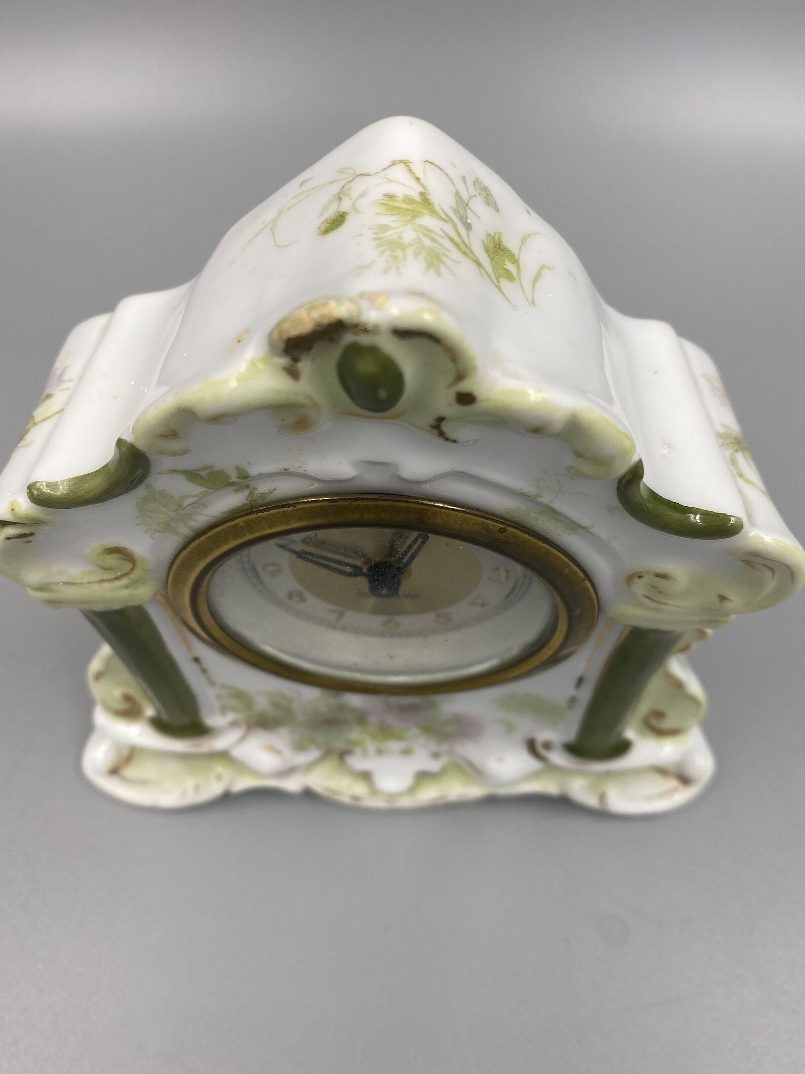Clock / Vintage Dresden Porcelain Mantel Clock / 1940s - Etsy
