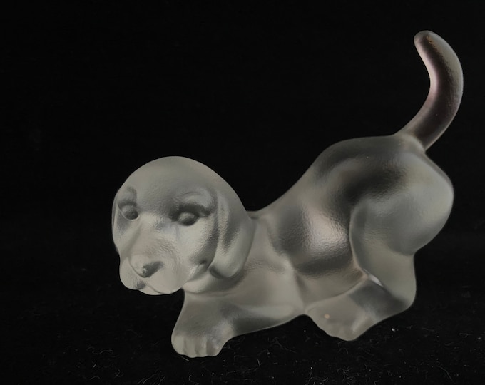 Fenton / Fenton Dog / Vintage Fenton / Fenton Tail up Playful Glass Dog ...