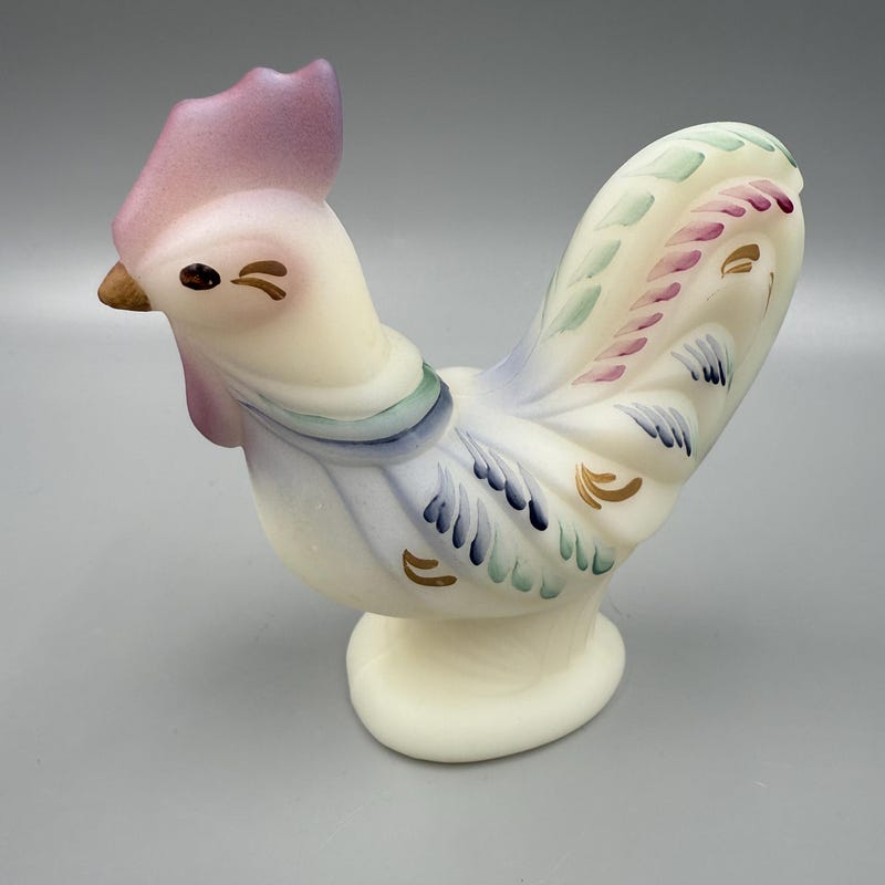 Fenton Art Glass Rooster - Etsy