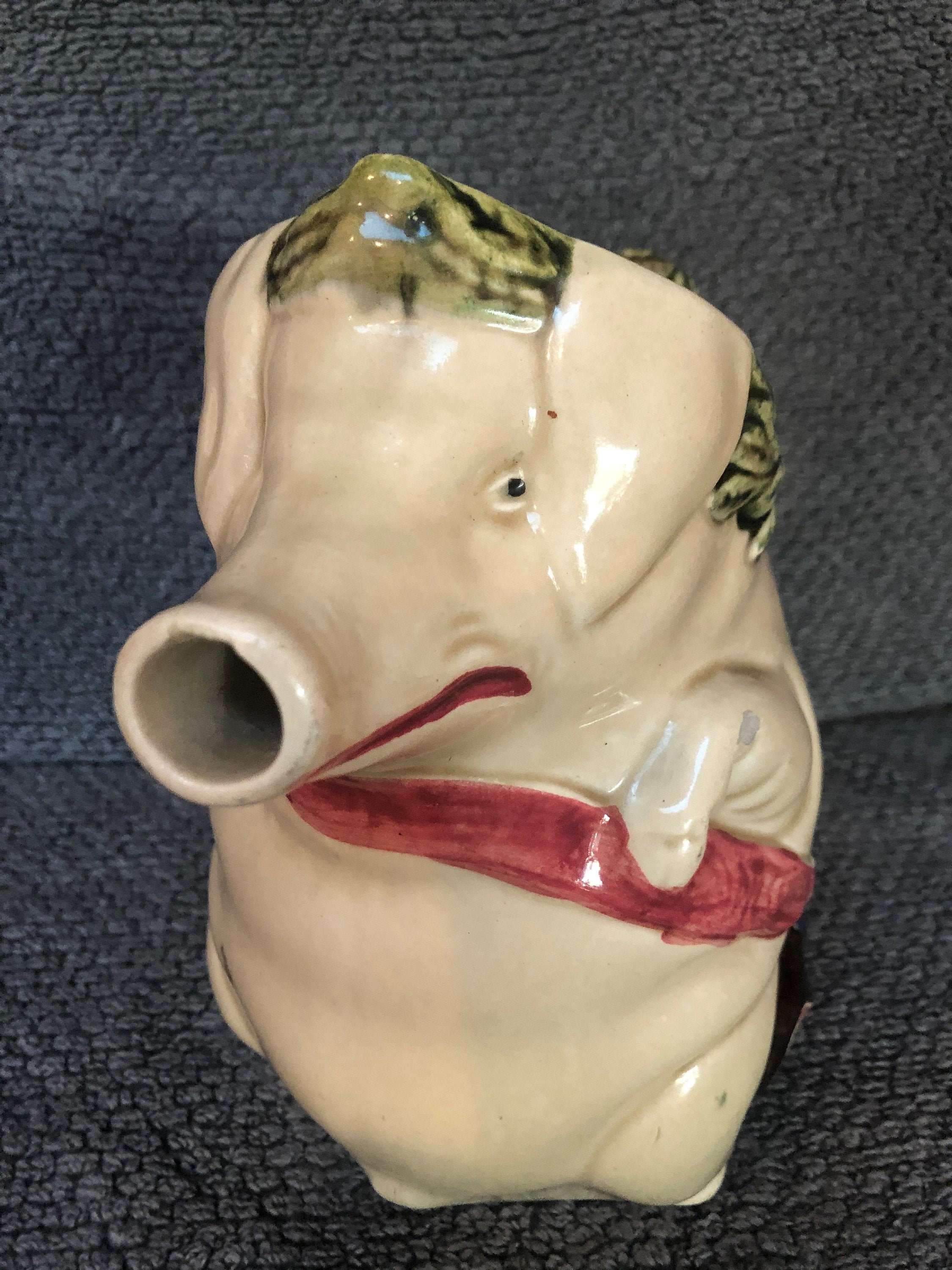Majolica Pottery / Figural / Pig Pitcher / Milk Pitcher / | Etsy