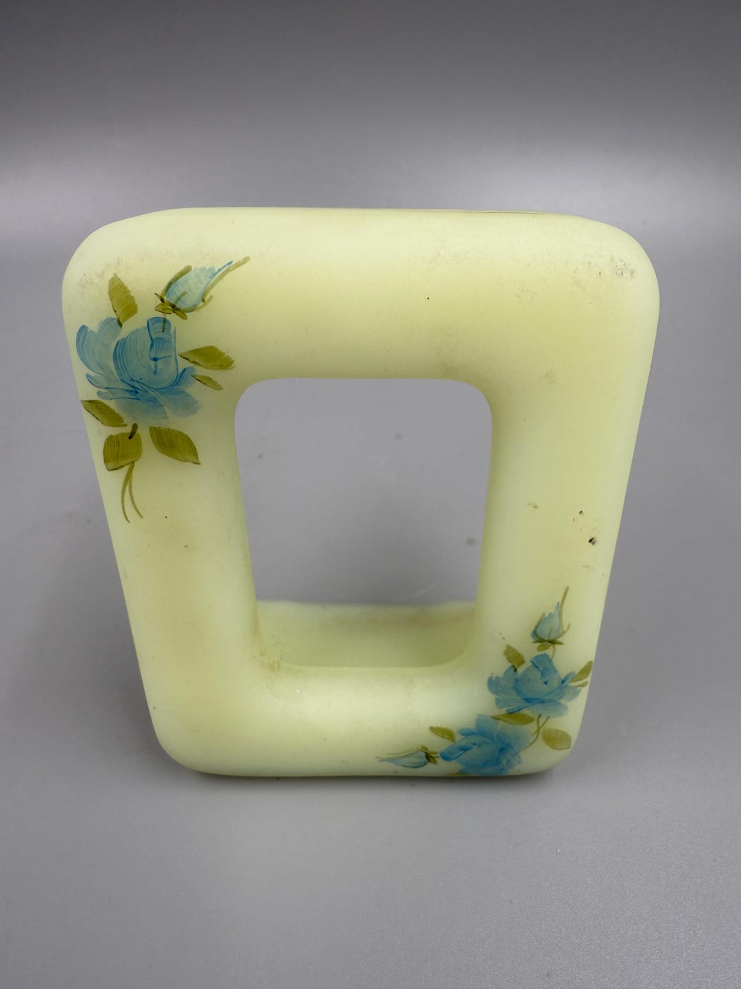 Fenton / Vintage Fenton / Fenton Satin UV Glass Hand Painted Artist ...