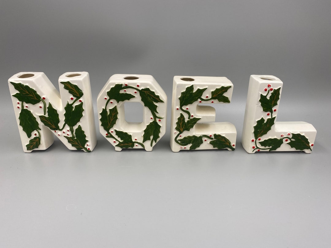 NOEL / Vintage Christmas / Vintage NOEL Ceramic Letters / Vintage ...