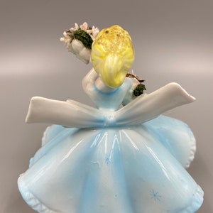 Lefton / Vintage Lefton / Lefton Flower Girl Figurine Blue Dress ...