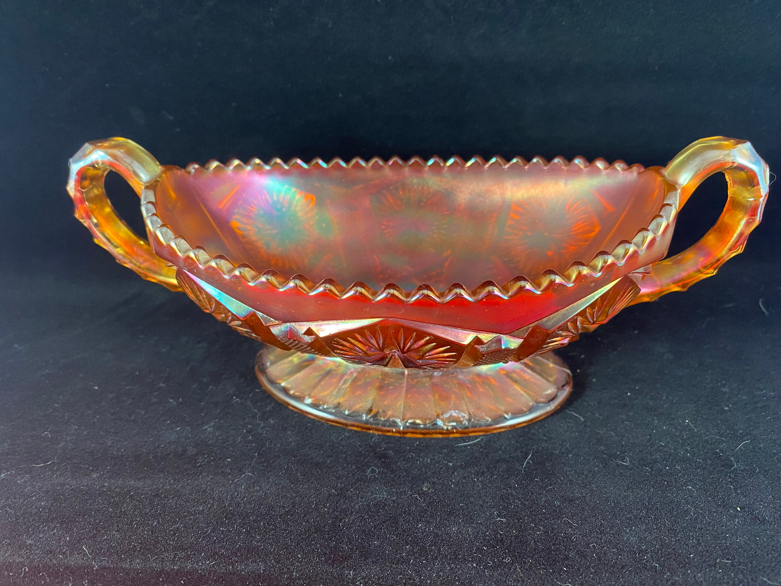Carnival Glass / Imperial / Vintage Star and File Pattern Carnival ...