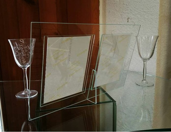 Double Glass Picture Frame Clear Glass Image - Etsy UK