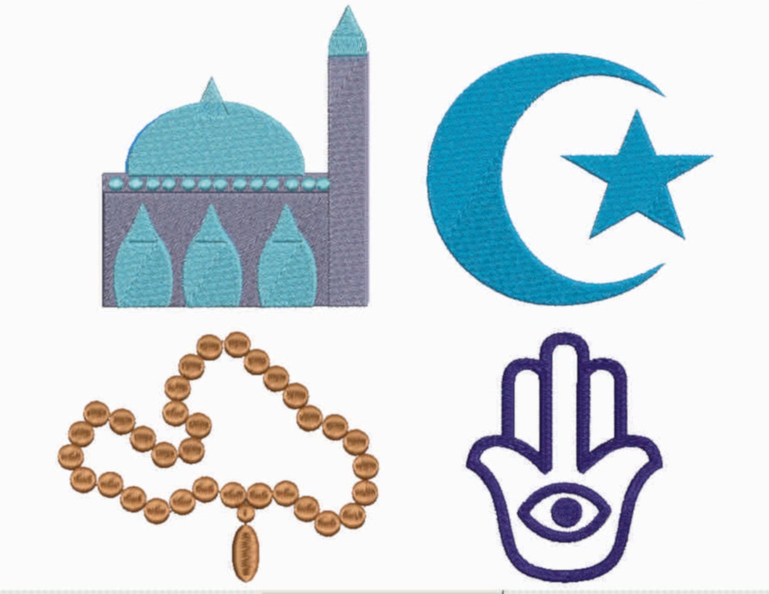 Islamic Symbol Embroidery Mosque Embroidery Muslim Mosque Symbol ...