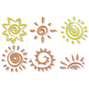 Sunshine Machine Embroidery Design Sun Machine Embroidery Design Set of ...
