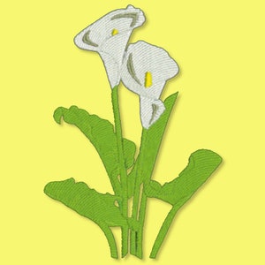 Calla Lily Embroidery Pattern, Calla Lily Embroidery for Sweaters ...
