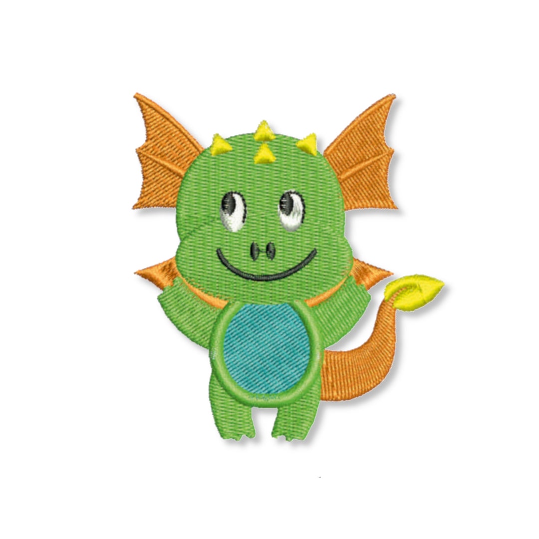 CUTE DRAGON Machine Embroidery 4''3.15''2.5'', Instant Download ...
