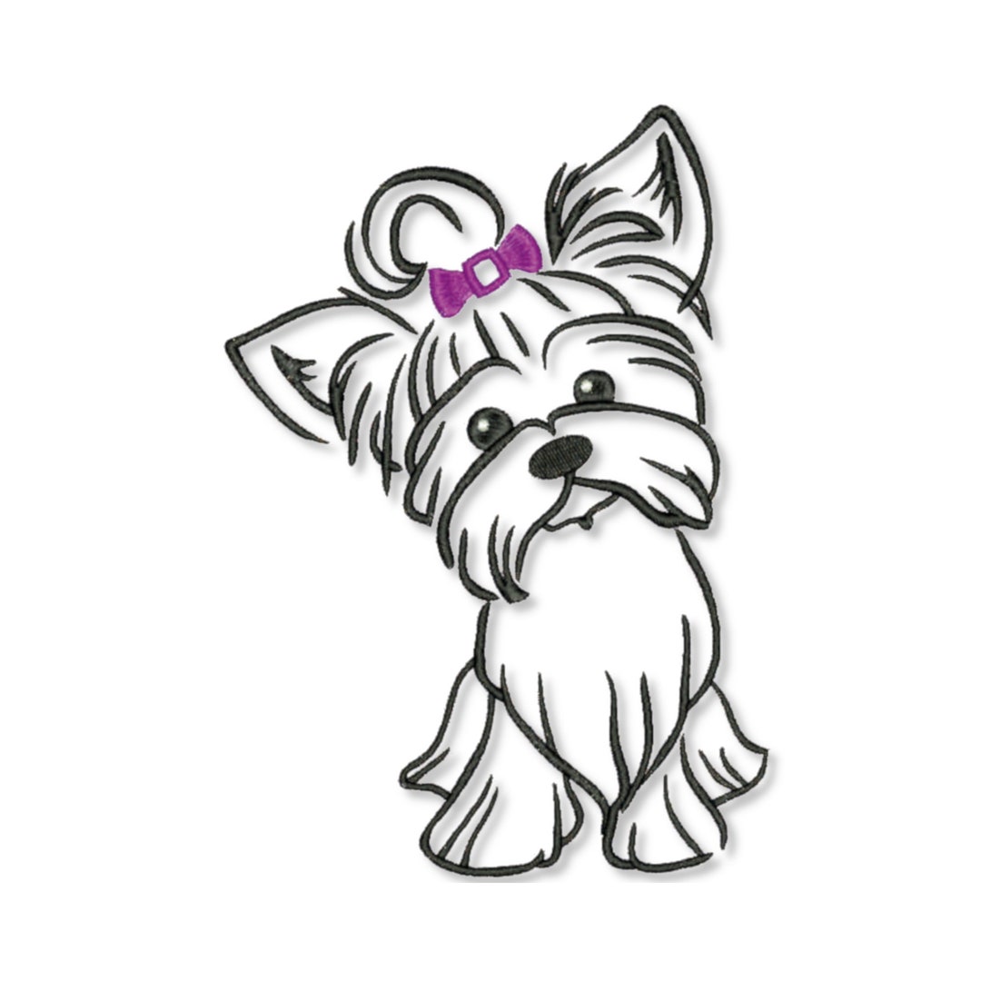 Yorkshire Terrier Embroidery Designs Yorkie Embroidery Designs Puppy ...