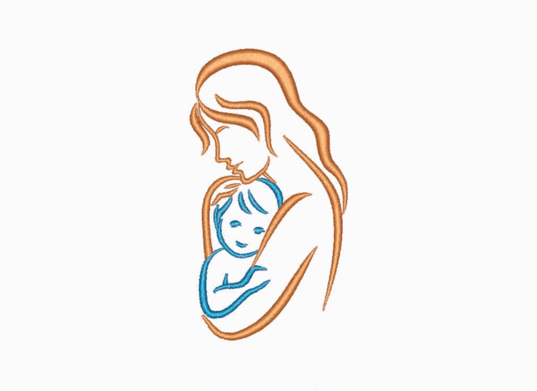 Mom and Baby Embroidery Designs, Instant Download, Pes Embroidery ...