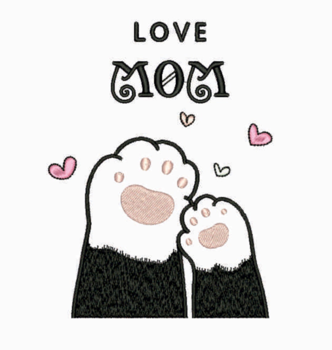 Cat Paw Dst Mini Cat Paw Embroidery Cats-paw Embroidery Design Mother's ...