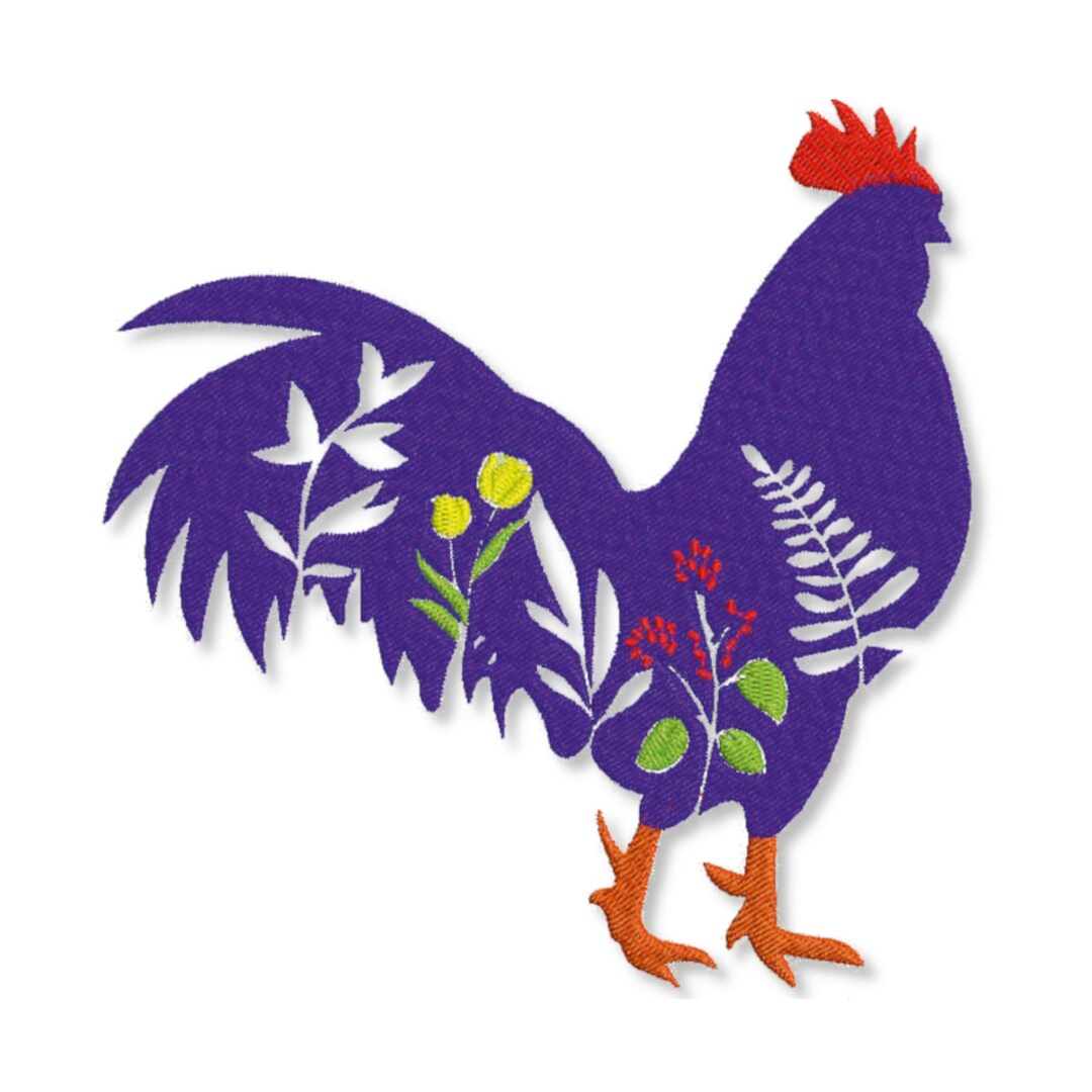 Rooster Machine Embroidery Designs, Rooster Embroidery Pattern ...