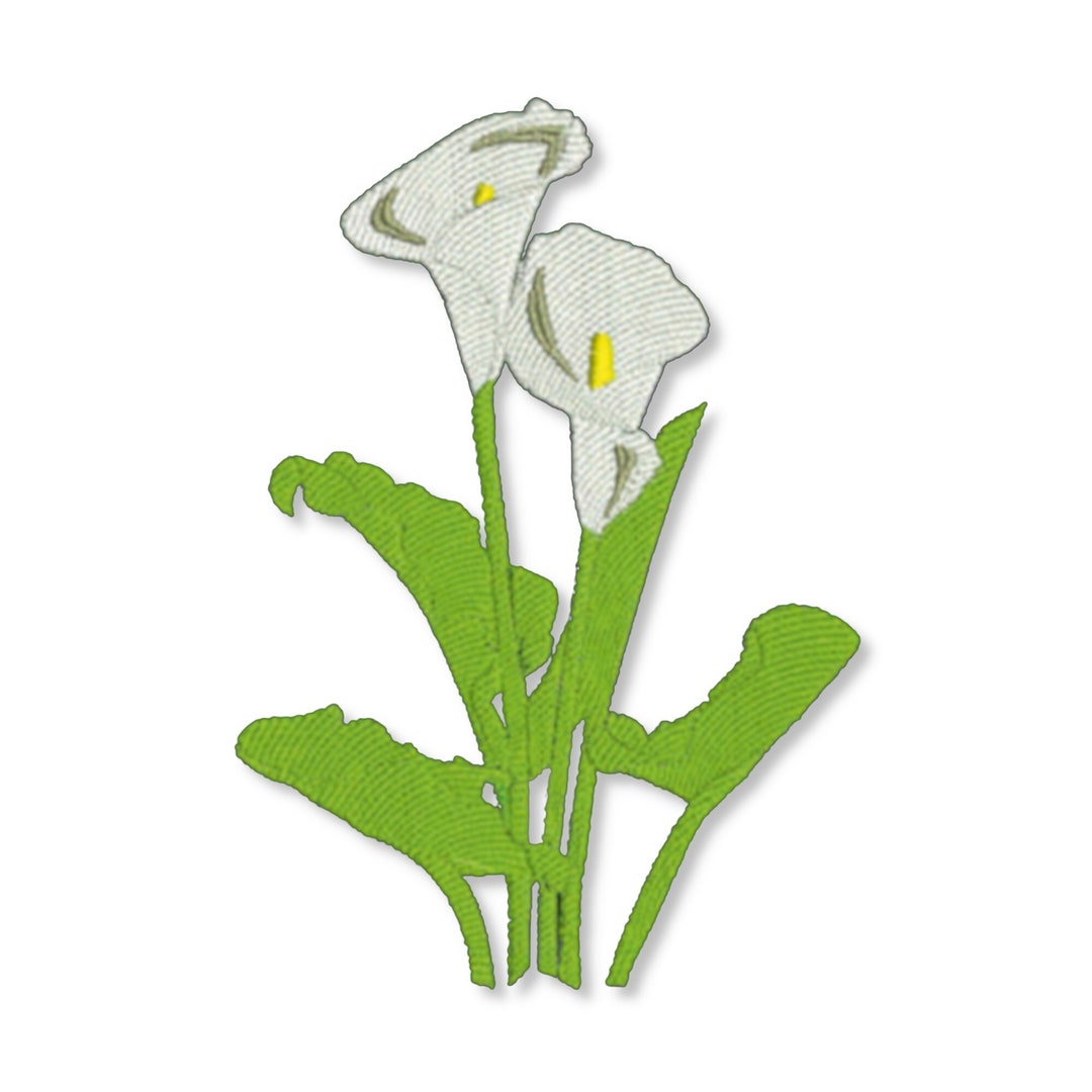 Calla Lily Embroidery Pattern, Calla Lily Embroidery for Sweaters ...