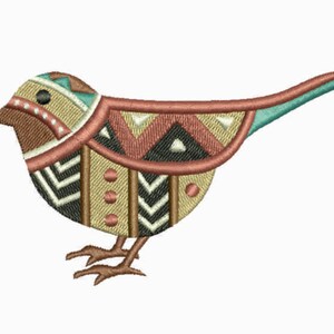 Boho Sparrow Embroidery Pattern Designs Geometric Bird - Etsy