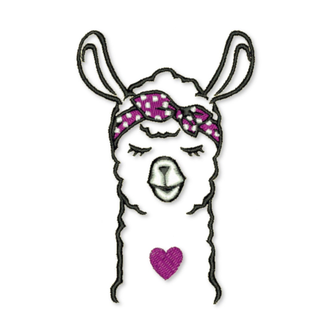 Llama Machine Embroidery Design Llama Face Machine Embroidery Design ...