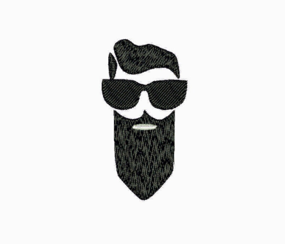 Bearded Man Face Machine Embroidery Design, Hair Stylist Designs, Man ...