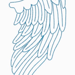 WINGS Separate Designs RIGNT&LEFT Machine Embroidery Design, Modern ...