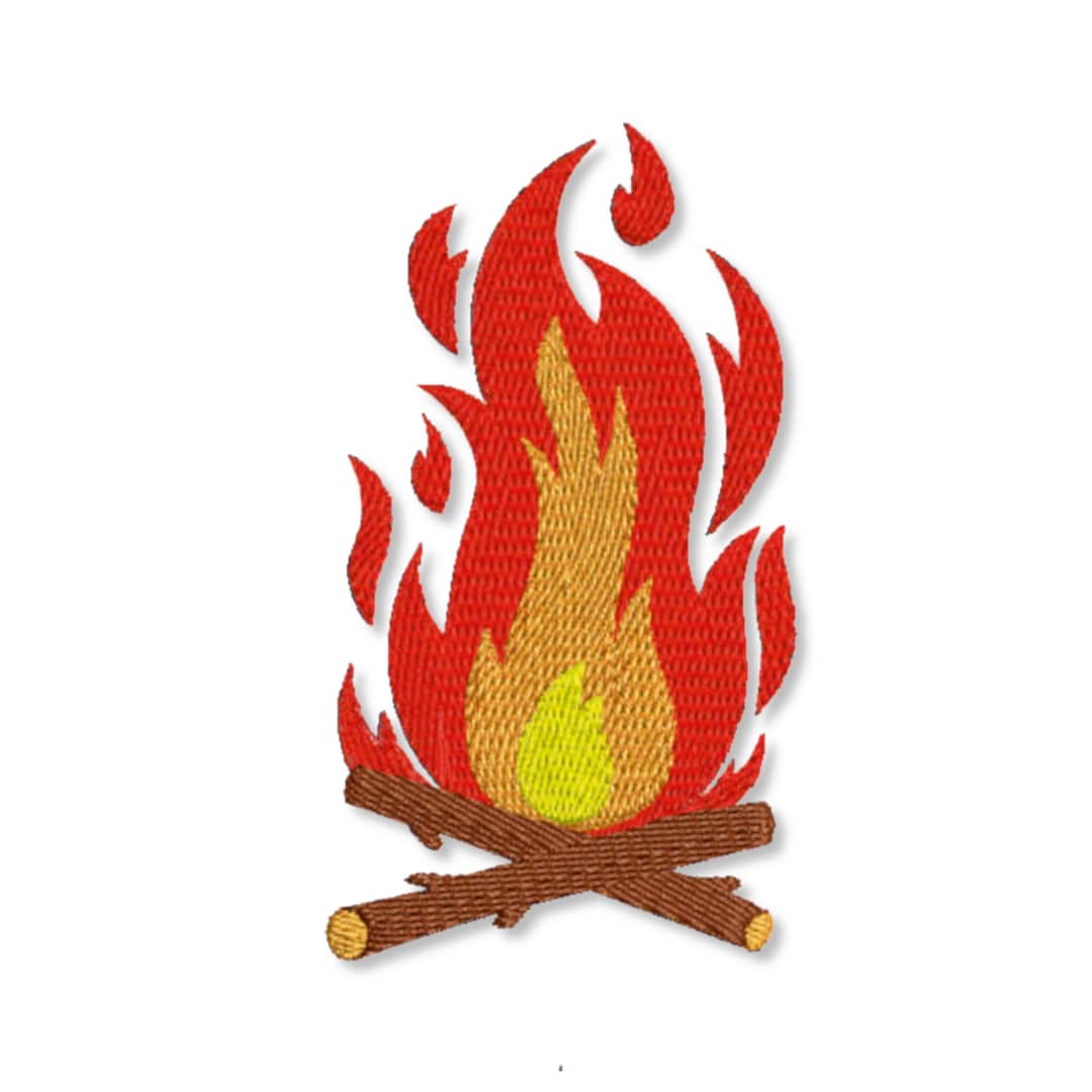 Bonfire Machine Embroidery Design Bonfire Embroidery Design Camping ...