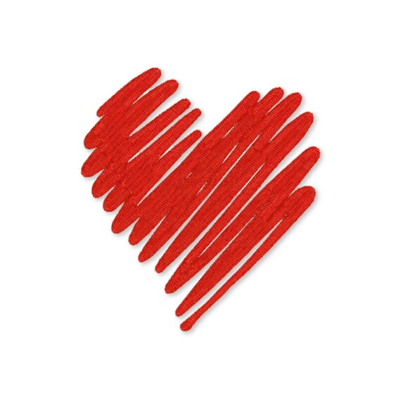 HEART Machine Embroidery Design 5 Sizes Instant Download - Etsy