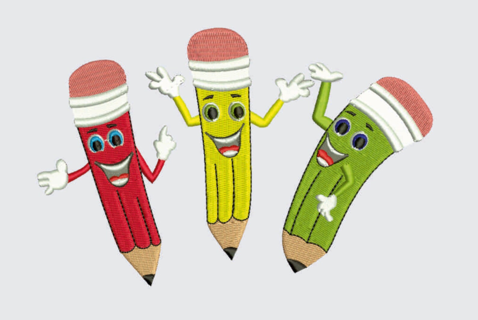 PENCILS Machine Embroidery Designs, Split Pencils Embroidery Design ...