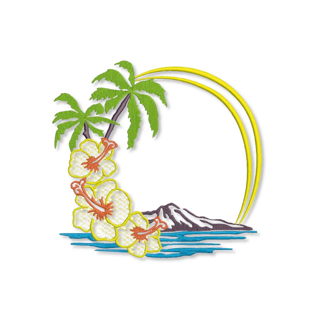Palm Machine Embroidery Beach Machine Embroidery Designs Magnolia ...