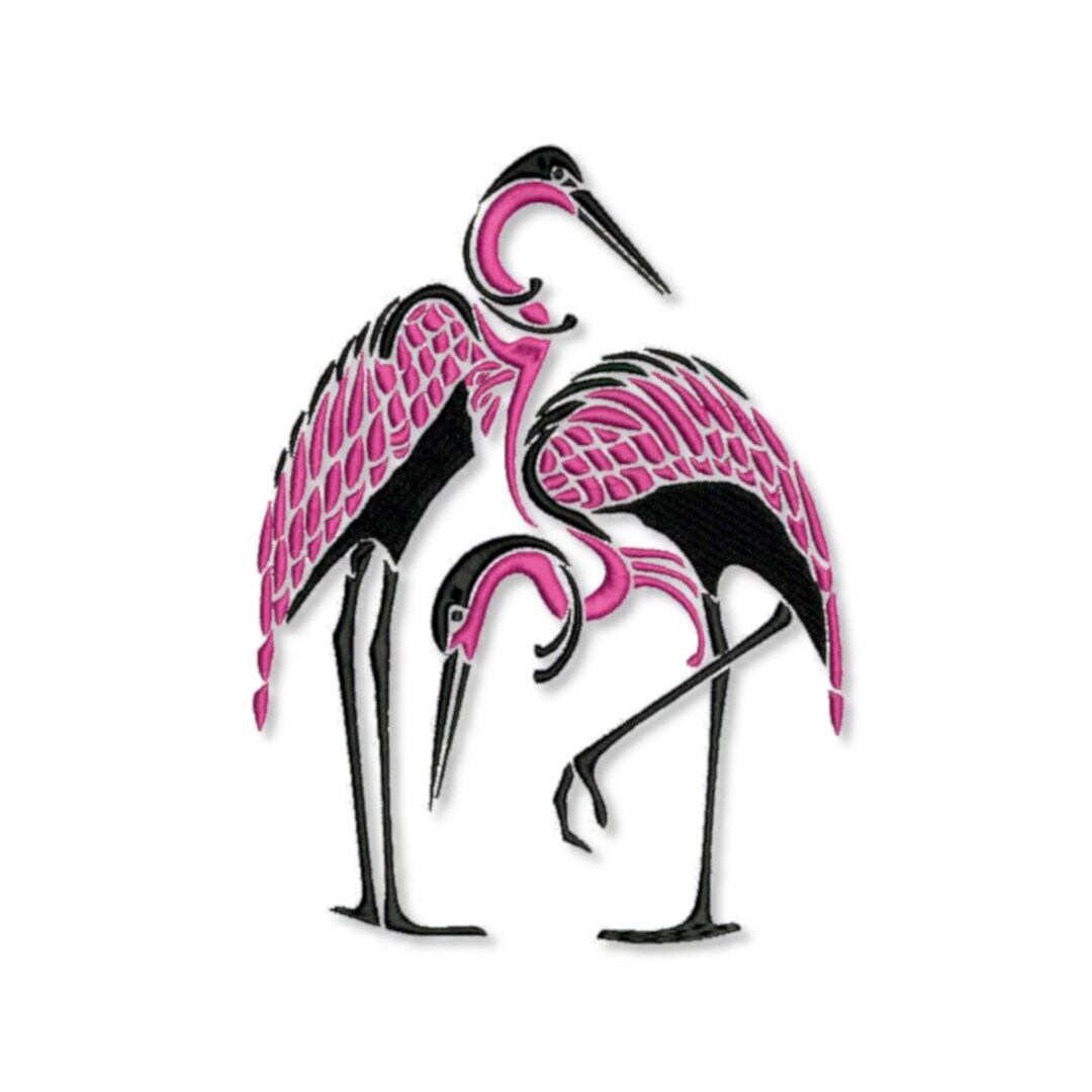 Flamingo Machine Embroidery Designs Pink Flamingo Embroidery Designs ...