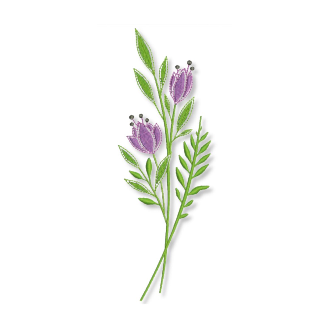 Tulip Machine Embroidery Designs, Tulips Embroidery Pattern, Rose Tulip ...